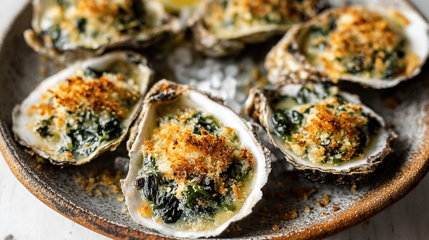 Air Fryer Oysters Rockefeller with Garlic Butter